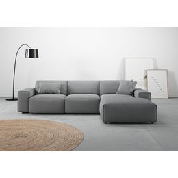 Ecksofa Andas, B:294cm H:71cm T:191cm, grau, 100% Polyester, Wohnzimmer, Sofas, "Glimminge auch in Breitcord, Feincord, Bouclé + Easy care-Bezug",