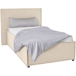 Polsterbett, B:133cm L:213cm, beige, LeGer Home by Lena Gercke, 100% Polyester, Betten, "Isaline", wahlweise ohne Matratze oder mit 3 Matratzenarten,