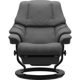 Relaxsessel stressless, B:88cm H:98cm T:77cm, grau, Leder BATICK: BATICK ist ein leicht korrigiertes, durchgefärbtes und genarbtes Möbelleder, bei