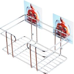Duschablage Sanilo, B:22,8cm H:10,5cm T:14cm, orange, Edelstahl, Regale, "Goldfisch", Haken mit Bildmotiv