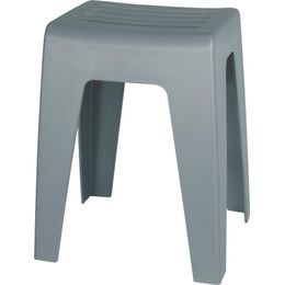 Hocker Wenko, B:38cm H:47cm T:32cm, grau, Badezimmer, Hocker, "Kumba"