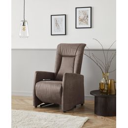 Sit & More TV-Sessel SIT & MORE, B:71cm, braun, 100% Polyester, Sessel, "Melissa", wahlweise elektrisch oder manuell verstellbar, optional Aufstehhilfe