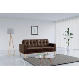 Sit & More 3-Sitzer SIT & MORE, B:215cm H:90cm T:97cm, braun, 100% PES, Sofas, "Lavida"