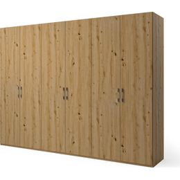 Drehtürenschrank, B:301cm H:223cm T:60cm, braun, SET ONE BY Musterring, Holzwerkstoff, Schränke, "Henderson", in 2 Breiten, inkl. Fachböden und