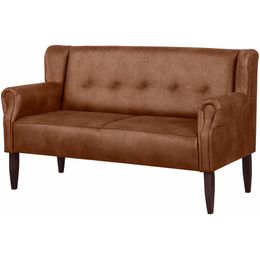 Küchensofa Home Affaire, B:174cm H:99cm T:73cm, braun, Microfaser in Antiklederoptik (100% Polyester), Sofas, "Moro", in verschiedenen Stoffe und