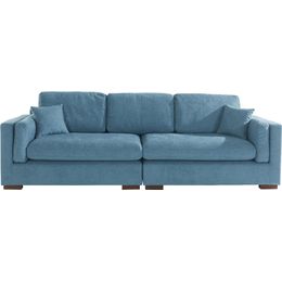Big-Sofa Home Affaire, B:290cm H:95cm T:96cm, blau, 100% Polyester, Sofas, "Fresh Pond", in vielen Bezugsqualitäten und Farben, B/T/H: 290/96/95 cm