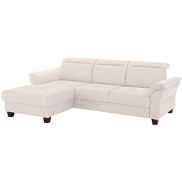 Ecksofa Home Affaire, B:255cm H:104cm T:185cm, beige, Struktur (100% Polyester);Luxus-Microfaser Lederoptik (100% Polyester);Luxus-Microfaser ALTARA