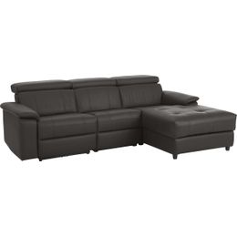 Ecksofa Home Affaire, B:252cm T:164cm, braun, Webstoff (95% Polyester/5% Nylon), Wohnzimmer, Sofas, "Binado, L-Form", mit manueller oder elektrischer