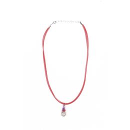 Allgäu Rebell ALLGÄU REBELL Damen Collier "Josefin", rosa, Basic, Leder, Halsketten, zweireihiges Lederband