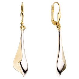 Jobo Damen Paar Ohrh&auml;nger, Gelbgold 333, gold, Gelbgold 333, Ohrringe, 333 Gold bicolor