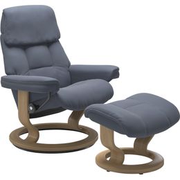 Relaxsessel stressless, B:74cm H:97cm T:74cm, blau, Leder PALOMA: Paloma ist ein durchgefärbtes Semianilin-Möbelleder mit natürlicher Narbung. Es