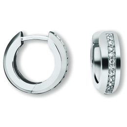 ONE ELEMENT Damen Paar Creolen "Zirkonia Ohrringe Creolen aus 925 Silber", Damen,mit Zirkonia, Silber 925 (Sterlingsilber), silber, Silber 925