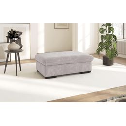 Sit & More Polsterhocker SIT & MORE, B:101cm H:43cm T:68cm, silber, 98% Polyester, 2% Polyamid, Hocker, "Alcudia"