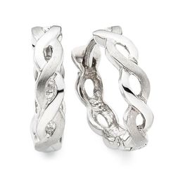 Bruno Banani Damen Paar Creolen "Schmuck Geschenk Silber 925 Ohrschmuck Ohrringe", 14mm, Silber 925 (Sterlingsilber), silber, Silber 925
