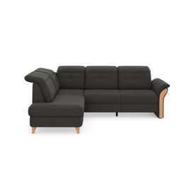 Ecksofa Home Affaire, B:269cm H:92cm T:200cm, grau, Luxus-Microfaser Euphora 100% Polyester, ;Easy Care: 98% Polyester, 2% Polyamid;Luxus-Microfaser
