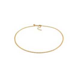 Elli Premium Damen Kette ohne Anh&auml;nger "Choker St&auml;bchen-Panzerkette Basic 925 Silber", 36, ohne Stein, Silber 925 (Sterlingsilber), L: 36, gold,