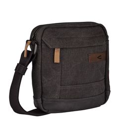 Camel Active Herren Umhängetasche "Air", grau, Baumwolle, Taschen, Canvas Modell aus weichem Lederimitat abgerundet mit Applikationen