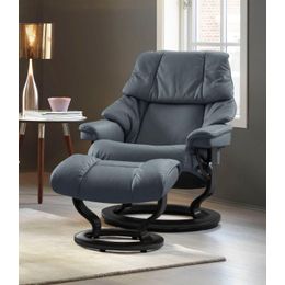 Relaxsessel stressless, B:75cm H:96cm T:75cm, blau, Leder BATICK: BATICK ist ein leicht korrigiertes, durchgefärbtes und genarbtes Möbelleder, bei