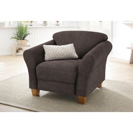 Sessel Home Affaire, B:110cm H:84cm T:89cm, braun, Luxus-Microfaser ALTARA NUBUCK (100% Polyester);90% Polyester/10% Polyamid Luxus-Microfaser (100%