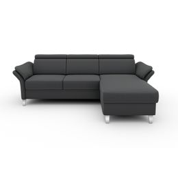 Sit & More Ecksofa SIT & MORE, B:252cm H:84cm T:165cm, grau, Wohnzimmer, Sofas, "Vincenzo L-Form", inklusive Kopfteilverstellung, wahlweise mit Bettfunktion,