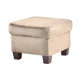Hocker Home Affaire, B:60cm H:40cm T:60cm, beige, sch&ouml;n changierende Chenille aus 44% Polyacryl, 37% Polyester und 19% Baumwolle;strapazierf&auml;higes