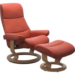 Relaxsessel stressless, B:91cm H:109cm T:83cm, braun, Wohnzimmer, Sessel, "View", mit Classic Base, Größe L,Gestell Eiche