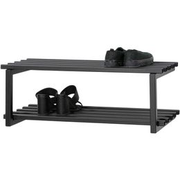 Schuhregal SPINDER DESIGN, B:71cm H:26cm T:34cm, schwarz, Metall, Flur, Regale, Metall, Zeitlos, 6 Paar Schuhe