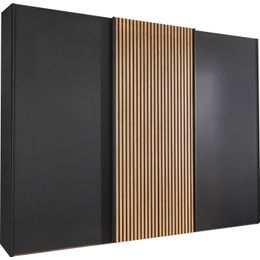 Drehtürenschrank Wiemann, B:295,2cm H:236cm T:67cm, grau, Holzwerkstoff, Schränke, "Denver", hochwertige Beschläge
