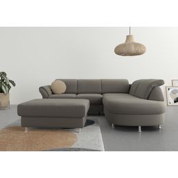 Sit & More Ecksofa SIT & MORE, B:250cm H:78cm T:212cm, braun, Webstoff (100% Polyester);Struktur weich (90% Polyester, 10% Polyamid);Luxus-Micofaser Euphoria