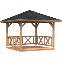 Holzpavillon Palmako, braun, Garten, Pavillons, "Betty", BxT: 368x368 cm, hellbraun