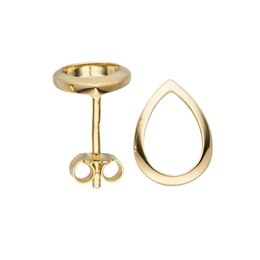 Jobo Damen Paar Ohrstecker "Tropfen-Ohrringe", Gelbgold 333, gold, Gelbgold 333, Ohrringe, 333 Gold