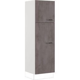 Schuhschrank IMPULS K&Uuml;CHEN, B:60cm H:190,7cm T:57,6cm, grau, Dekorfolie, Holzwerkstoff, Flur, Schr&auml;nke, ""Prag", Breite/H&ouml;he: 60/190,7 cm, mit