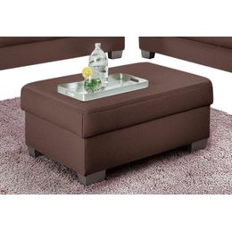 Hocker DOMO collection, B:85cm H:40cm T:61cm, braun, PRIMABELLE-Microfaser aus 100% Polyester, ;SOFTLUX-Kunstleder;Strukturstoff aus 90% Polyester,