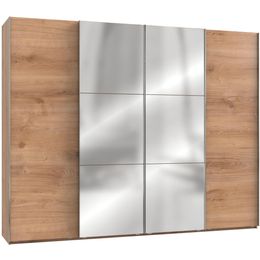Schwebet&uuml;renschrank wimex, B:350cm H:236cm T:65cm, braun, Schr&auml;nke, "Level by fresh to go", mit Synchron&ouml;ffnung