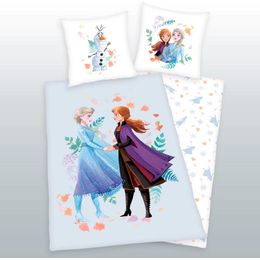 Wendebettw&auml;sche Disney, bunt, Flanell, Obermaterial: 100% Baumwolle, Bettw&auml;sche, "Disney Eisk&ouml;nigin", mit tollem Eisk&ouml;nigin Motiv