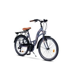 28" Zoll Alu City Bike Mädchen Fahrrad Aluminium Shimano 21 Gang RH 51cm