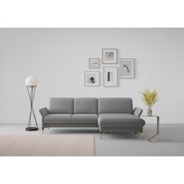Sit & More Ecksofa SIT & MORE, B:253cm H:84cm T:165cm, grau, Wohnzimmer, Sofas, "Fashion L-Form", wahlweise mit Kopfteilverstellung, Vorziehsitz, motorisch,