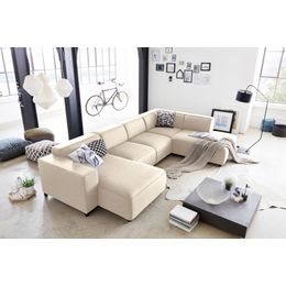 Wohnlandschaft, B:324cm H:70cm T:195cm, beige, ATLANTIC HOME COLLECTION, Sofas, "Bulky U-Form", in U-Form und XXL Sitzfläche, modular aufgebaut