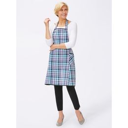 Classic Basics Damen Kochsch&uuml;rze, blau, Baumwolle, Sch&uuml;rzen