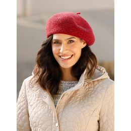 Casual Looks Damen Baskenmütze, rot, Wolle, Mützen