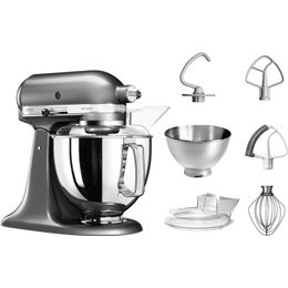 KitchenAid Küchenmaschine "5KSM175PSEMS MEDALLION-SILBER", B:37cm H:36cm, silber, Küchenmaschinen, mit Zubehör im Wert von ca. 112,-€ UVP