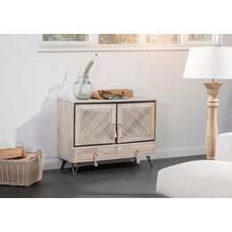 Kommode GUTMANN FACTORY, B:100cm H:75cm T:35cm, beige, Schlafzimmer, Sideboards