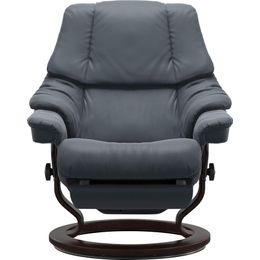 Relaxsessel stressless, B:88cm H:98cm T:77cm, blau, Leder BATICK: BATICK ist ein leicht korrigiertes, durchgefärbtes und genarbtes Möbelleder, bei