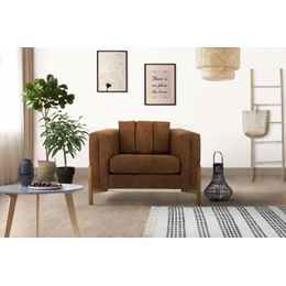 Sessel Home Affaire, B:100cm H:74cm T:88cm, braun, Wohnzimmer, Sessel, "Haki"