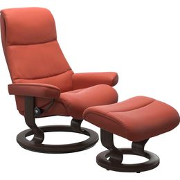 Relaxsessel stressless, B:82cm H:108cm T:81cm, braun, Wohnzimmer, Sessel, "View", mit Classic Base, Größe M,Gestell Wenge
