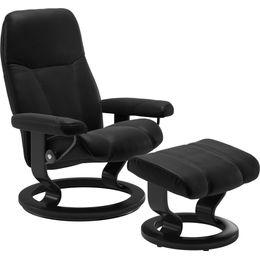 Relaxsessel stressless, B:85cm H:100cm T:77cm, schwarz, Leder BATICK: BATICK ist ein leicht korrigiertes, durchgefärbtes und genarbtes Möbelleder,