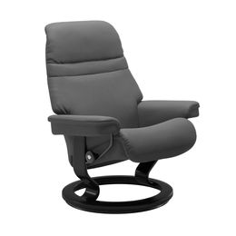Relaxsessel stressless, B:75cm H:100cm T:73cm, grau, Leder BATICK: BATICK ist ein leicht korrigiertes, durchgefärbtes und genarbtes Möbelleder, bei