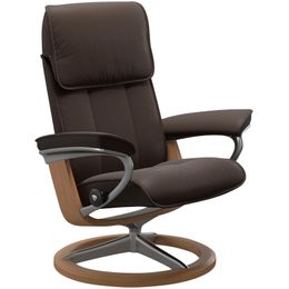 Relaxsessel stressless, B:93cm H:103cm T:79cm, braun, Leder BATICK: BATICK ist ein leicht korrigiertes, durchgefärbtes und genarbtes Möbelleder, bei