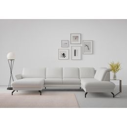 Sit & More Wohnlandschaft SIT & MORE, B:338cm H:84cm T:207cm, grau, Sofas, "Fashion U-Form", wahlweise mit Kopfteilverstellung, Vorziehsitz, motorisch,