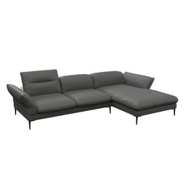 Ecksofa FLEXLUX, B:307cm H:88cm T:182cm, grau, Wohnzimmer, Sofas, "Salino, Funktionssofa mit Recamiere, Relaxsofa, Ecksofa", Sofa mit Arm- und